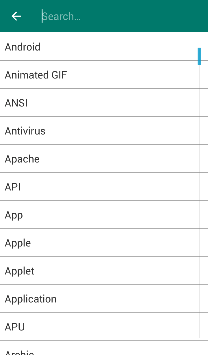 Is there a Tech Terms Dictionary app available for Android?