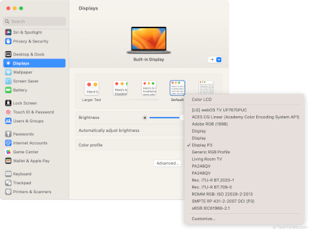 Color Profile Definition